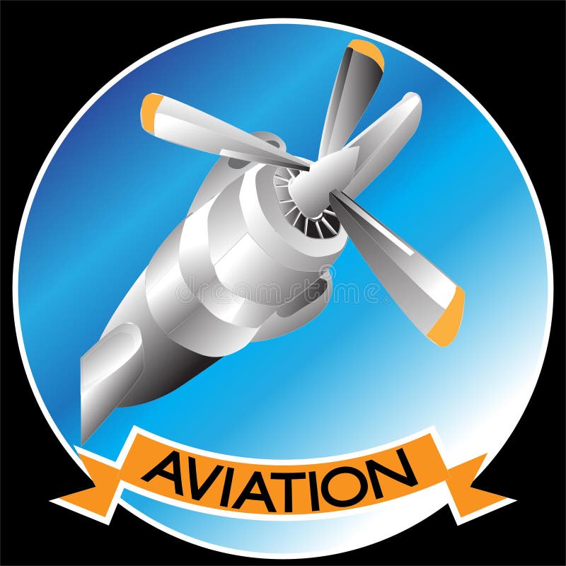 Aviation Badge Symbol Icon Logo Vector Illustration Stock Vector ...