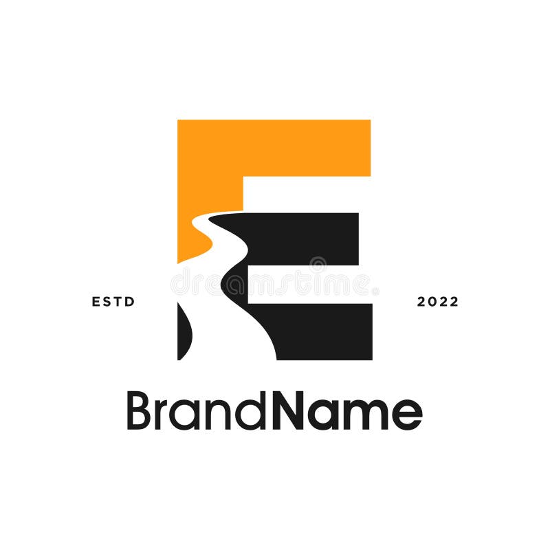 Initial E Road Path logo stock vector. Illustration of speed - 244178790