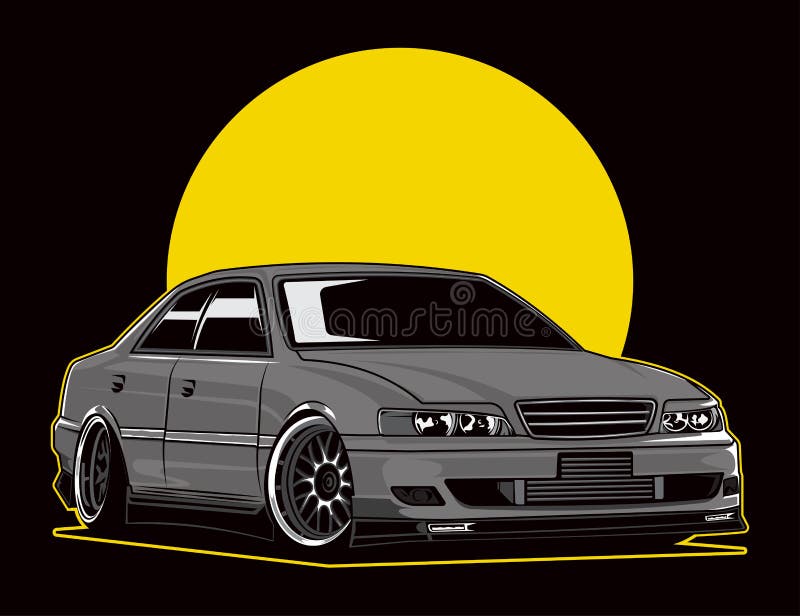 Cool Auto Car Vehicle Illustration in Vector Graphic Stock Vector ...