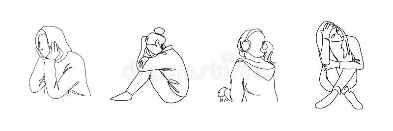 Illustration of Expressive and Elegant Woman S Hand Drawn Design ...