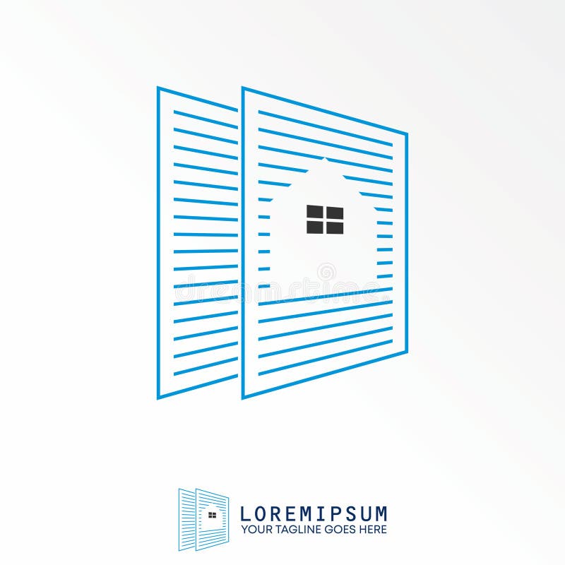 Window and House Inside Line Paper Layers Image Graphic Icon Logo ...