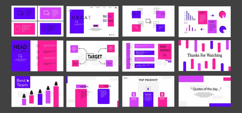 PPT set design stock vector. Illustration of template - 244276084