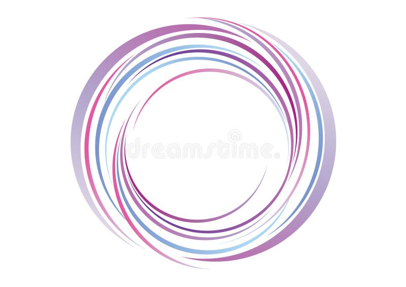 Abstract Round Shape in Colourful Lines. Stock Vector - Illustration of ...