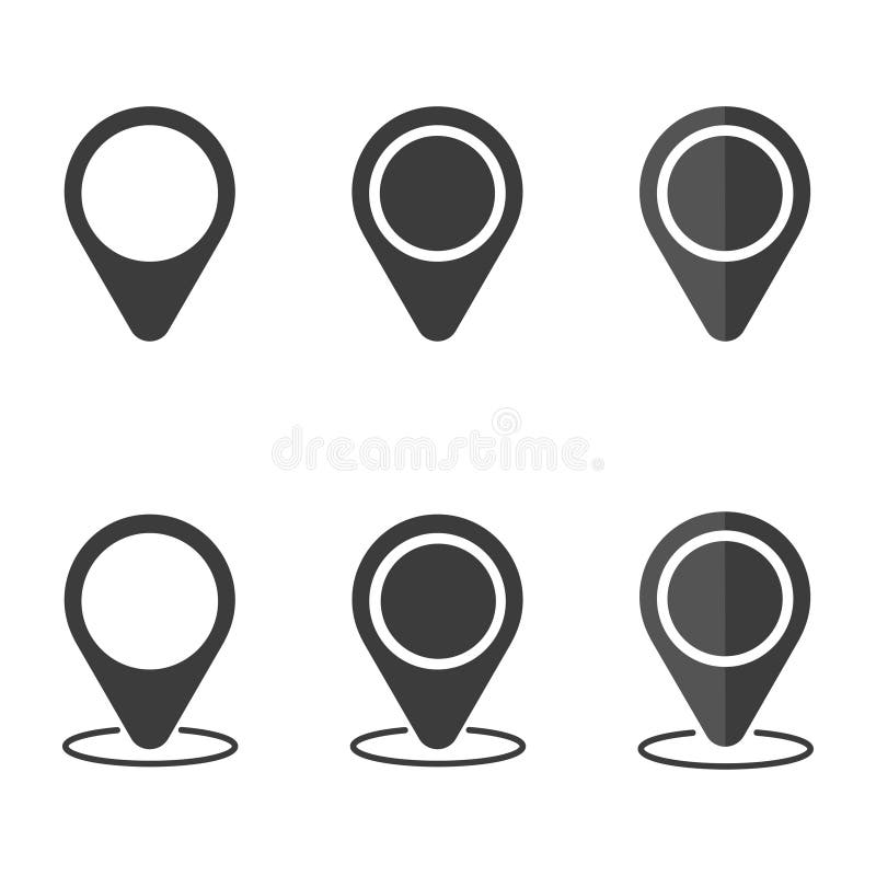 Flat Location Icons Vector Set Stock Vector - Illustration of like ...