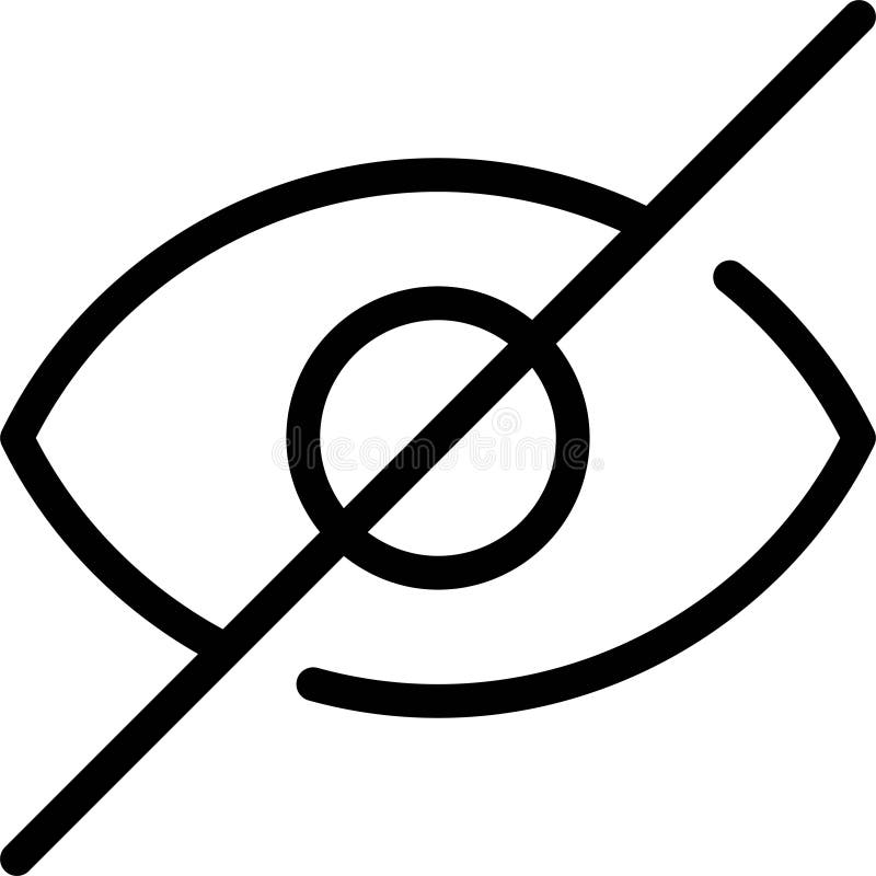 Hide Icon stock vector. Illustration of control, font - 244393561