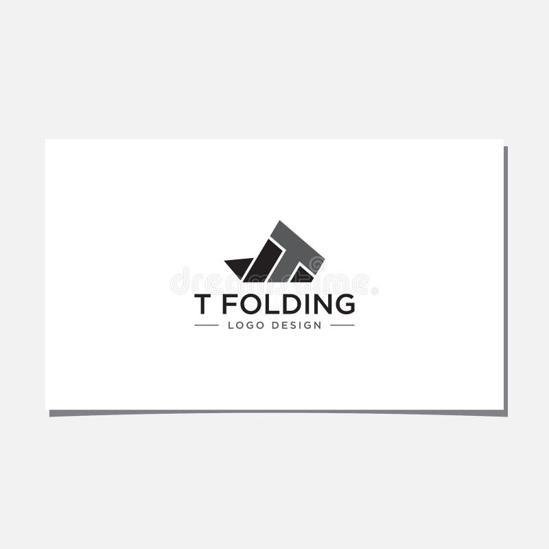 T folding logo stock vector. Illustration of identity - 244399809