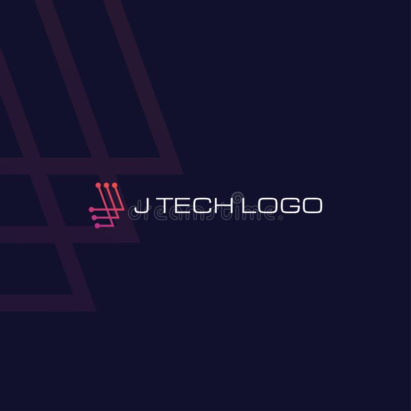 J TECH LOGO stock vector. Illustration of connection - 244400936