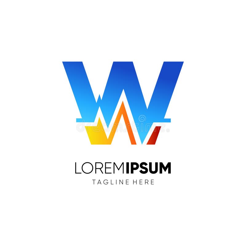 Letter W Health Pulse Logo Design Vector Icon Graphic Stock Vector ...