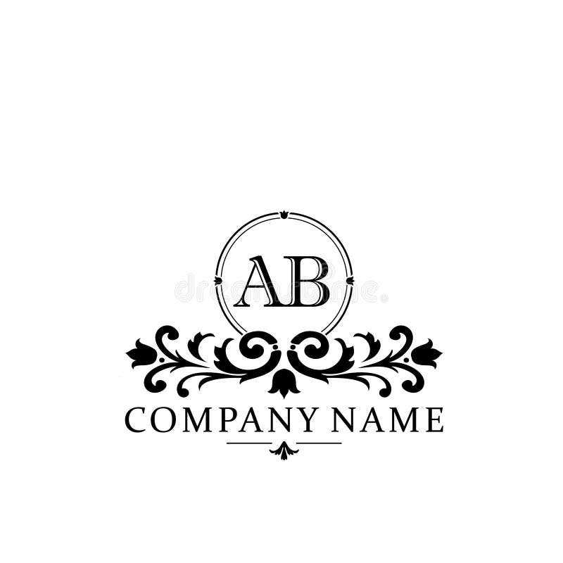 Letter Initial AB with Luxury Template. Luxury Gold Vector Logo Design ...