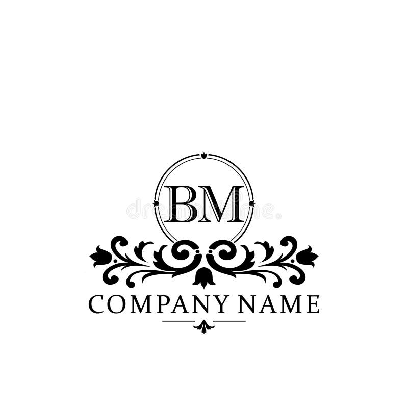 Letter Initial BM with Luxury Template. Luxury Gold Vector Logo Design ...