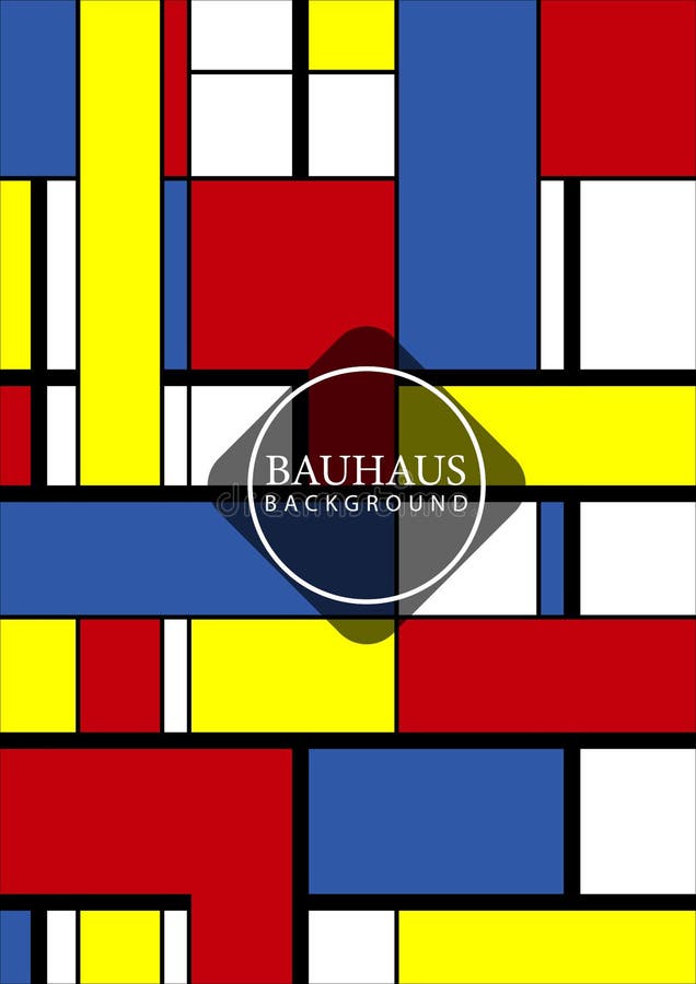 Geometric Bauhaus Style Background Design Stock Vector - Illustration ...