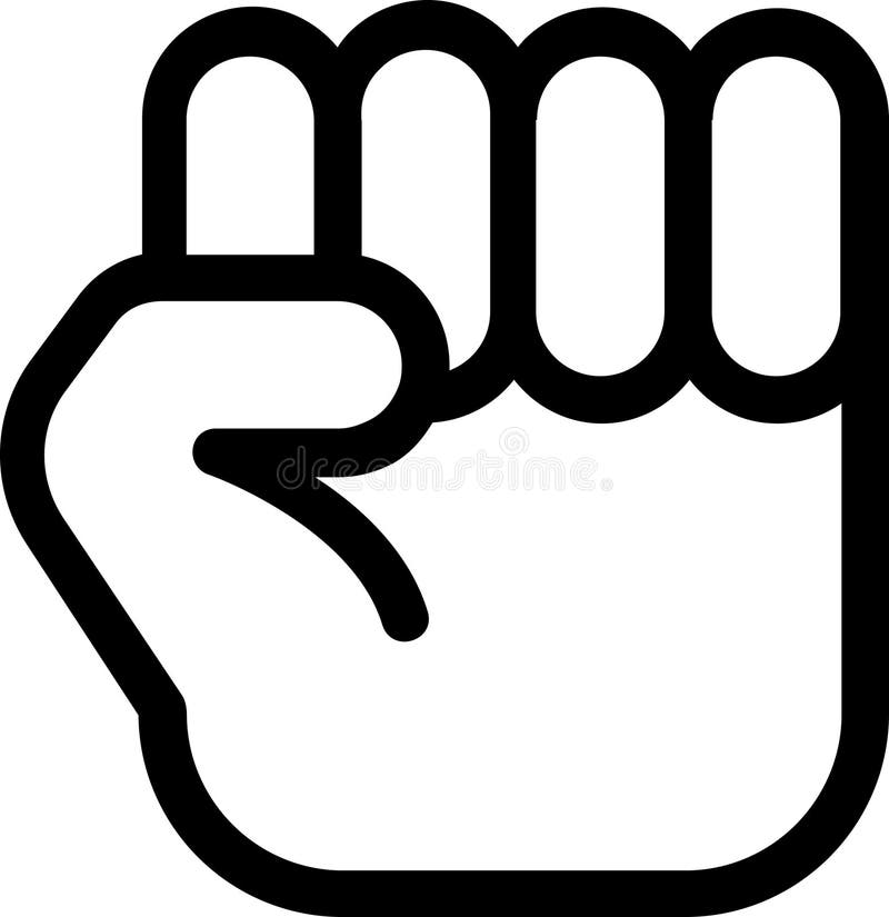 Left Fist Icon stock vector. Illustration of communication - 244647415