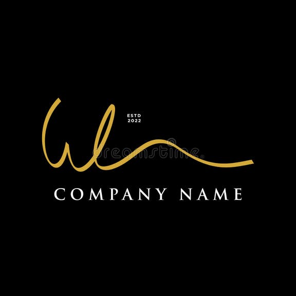 Stylish Initial W Ribbon Logo Stock Vector - Illustration of elegant ...