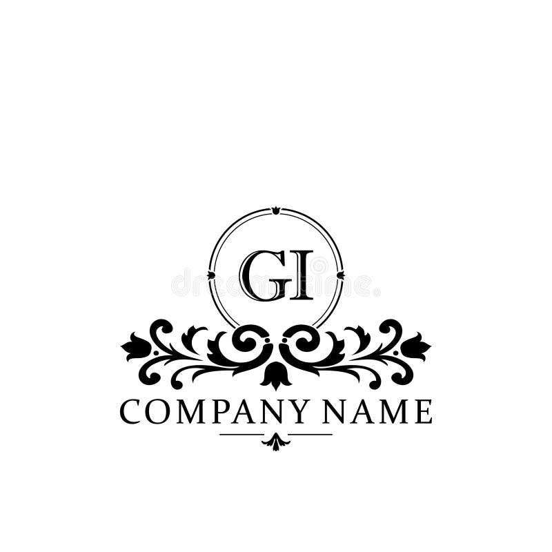 Letter Initial GI with Luxury Template. Luxury Gold Vector Logo Design ...