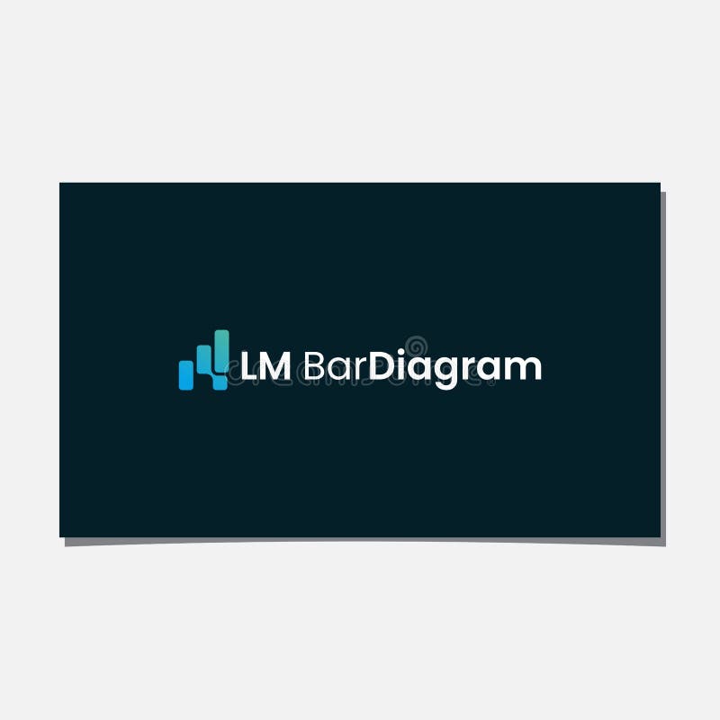 Lm or Ml Bar Diagram Digital Logo Stock Vector - Illustration of logo ...