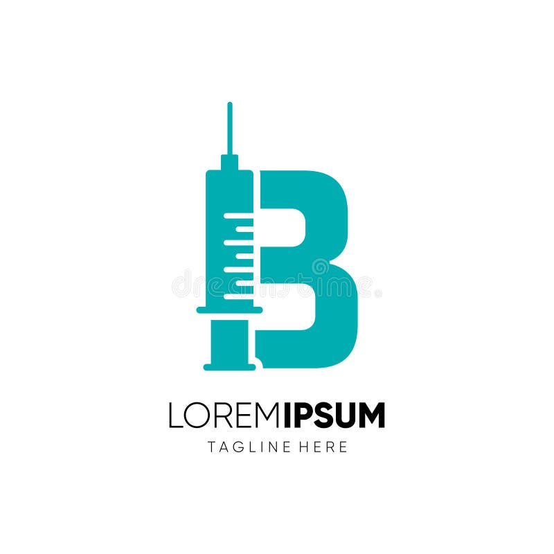 Letter B Injection Logo Design Vector Icon Graphic Stock Vector ...