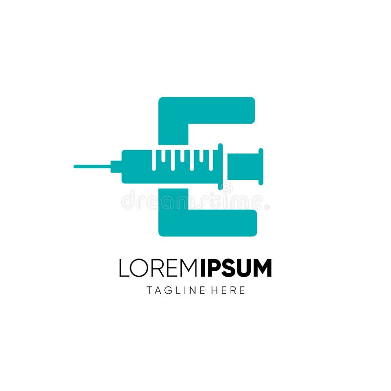 Letter E Injection Logo Design Vector Icon Graphic Stock Vector ...