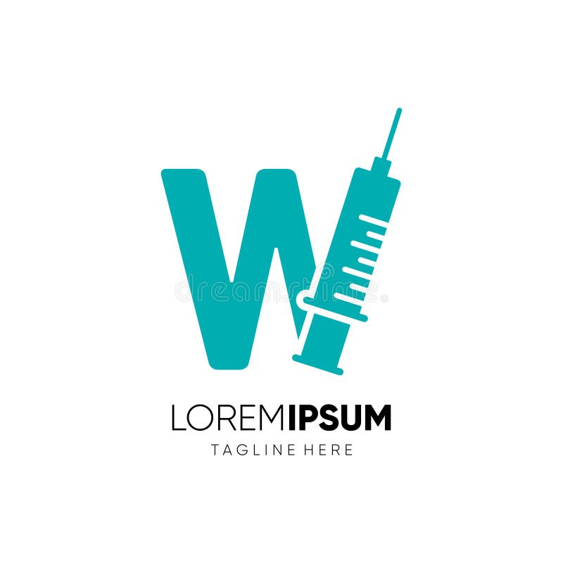 Letter W Injection Logo Design Vector Icon Graphic Stock Vector ...