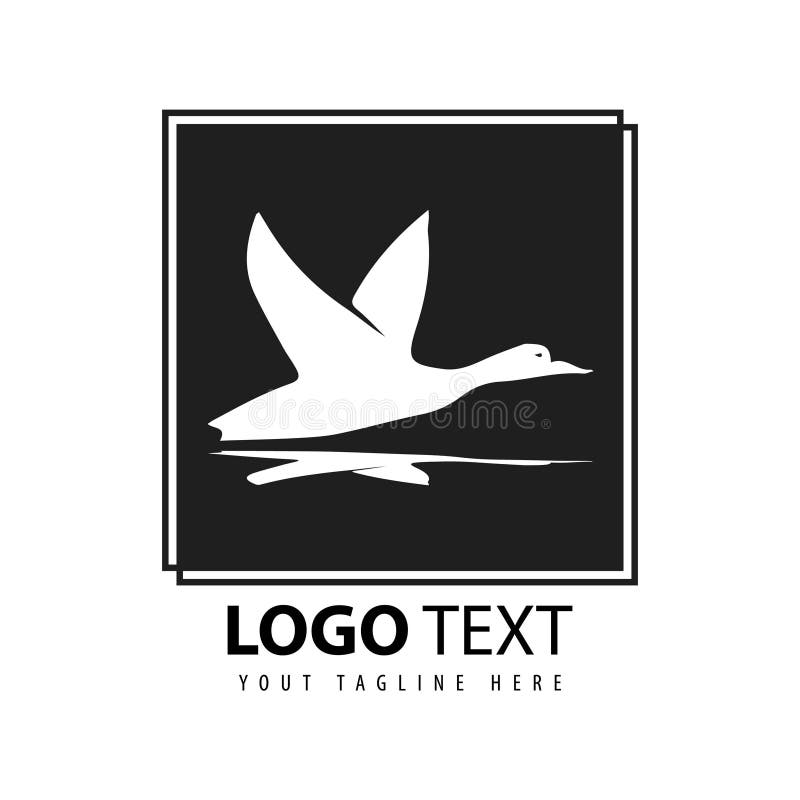 Bird Logo Flying Over the Water Stock Vector - Illustration of bird ...