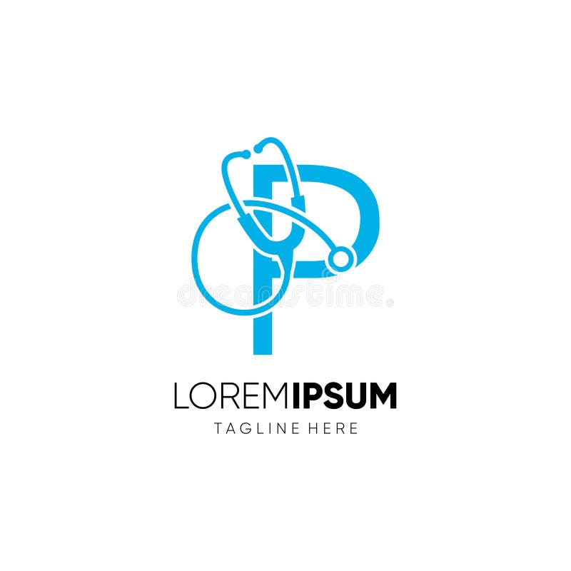 Letter P Stethoscope Logo Design Vector Icon Graphic Stock Vector - Illustration of creative ...