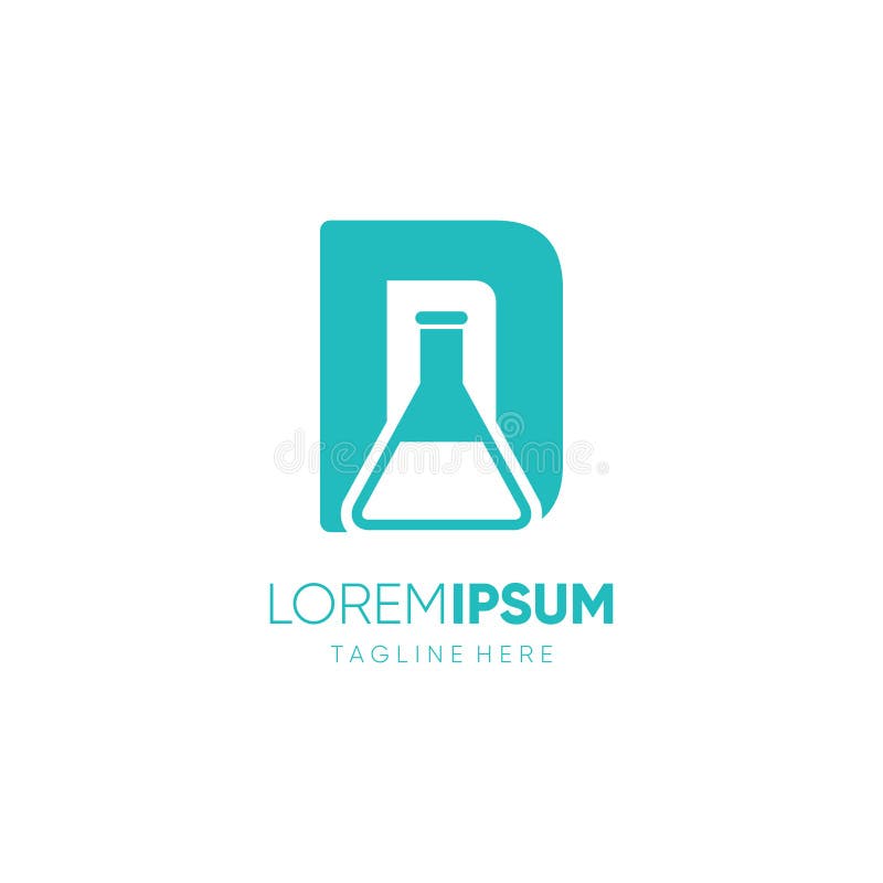 Letter D Bottle Lab Science Logo Design Vector Icon Graphic Stock ...
