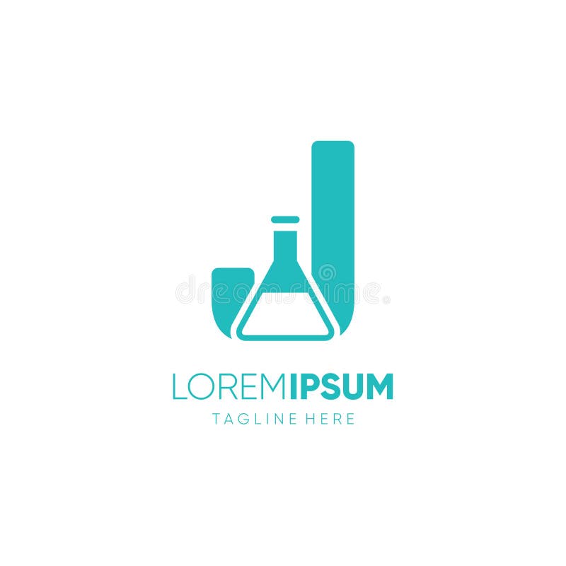 Letter J Bottle Lab Science Logo Design Vector Icon Graphic Stock ...