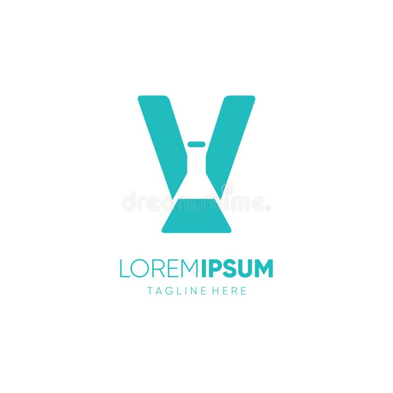 Letter V Bottle Lab Science Logo Design Vector Icon Graphic Stock ...