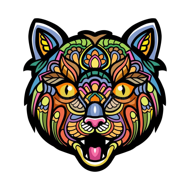 Zentangle Stylized Wildcat Stock Illustrations – 30 Zentangle Stylized ...