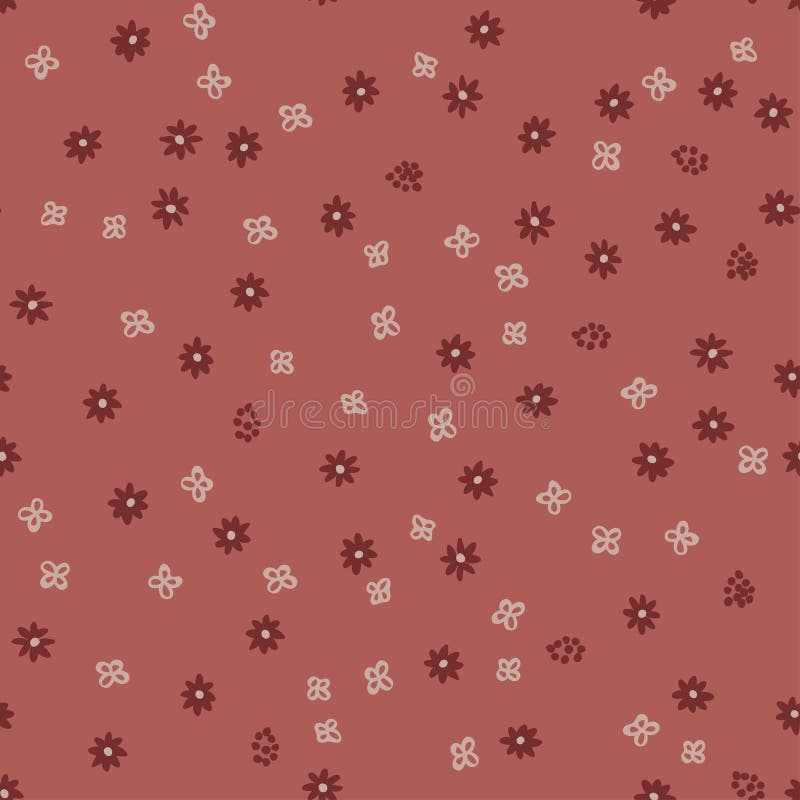 Small Ditsy Floral Pattern with Ornamental Seamless Vector Pattern ...