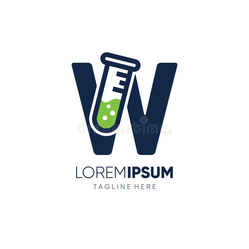 Letter W Chemistry Logo Design Vector Icon Graphic Stock Vector ...