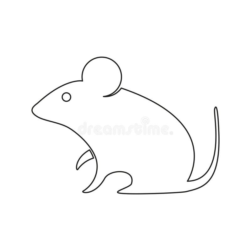 Mouse line icon. stock illustration. Illustration of little - 245099474