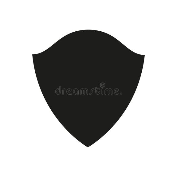 Shield Silhouette. Shielding Sign. Security and Protector Black Symbol ...