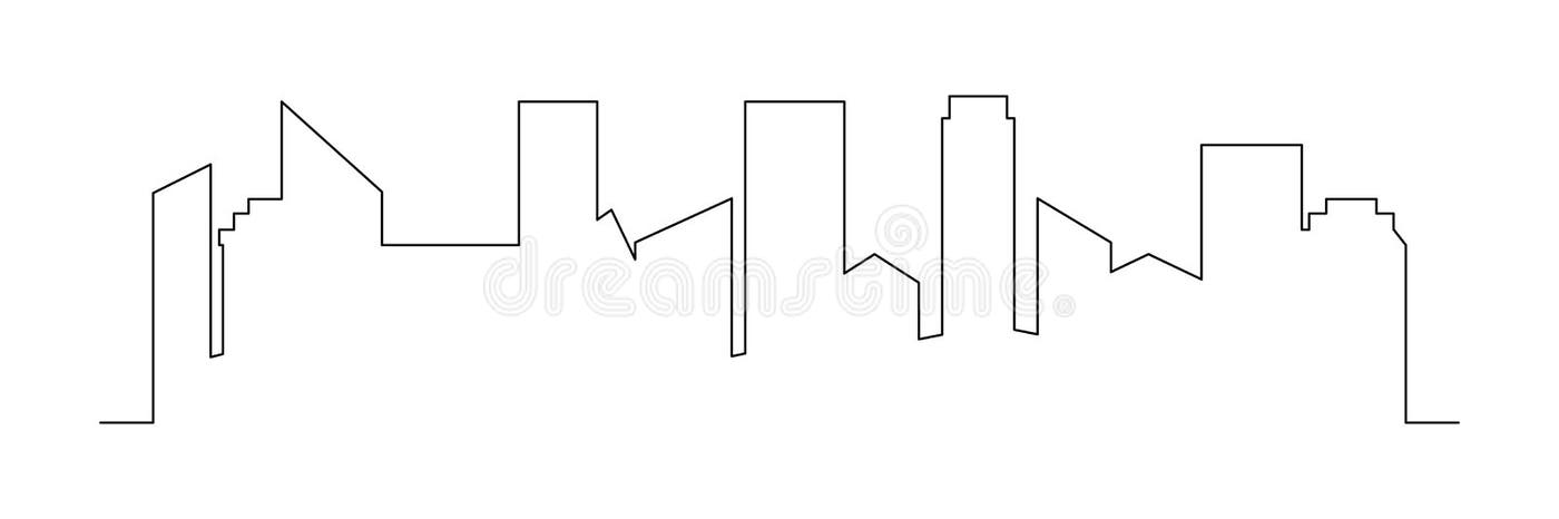 Continuous Line Drawing Office Buildings Stock Illustrations – 164 ...