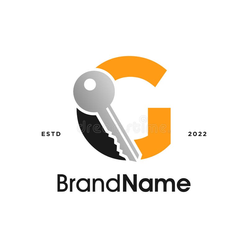 Modern Initial G Key Logo stock vector. Illustration of protection ...