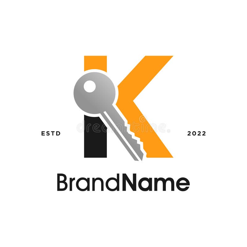 Modern Initial K Key Logo stock vector. Illustration of creative ...