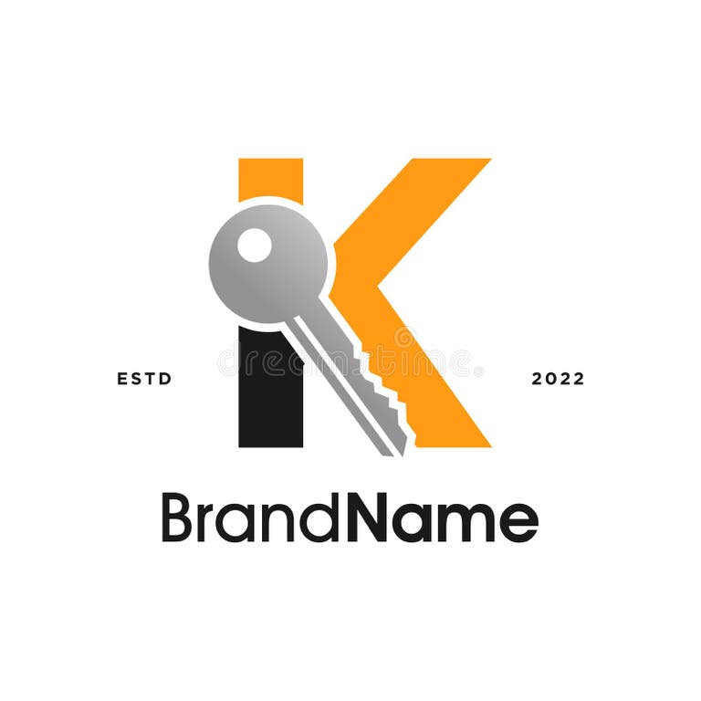 Modern Initial K Key Logo stock vector. Illustration of creative ...