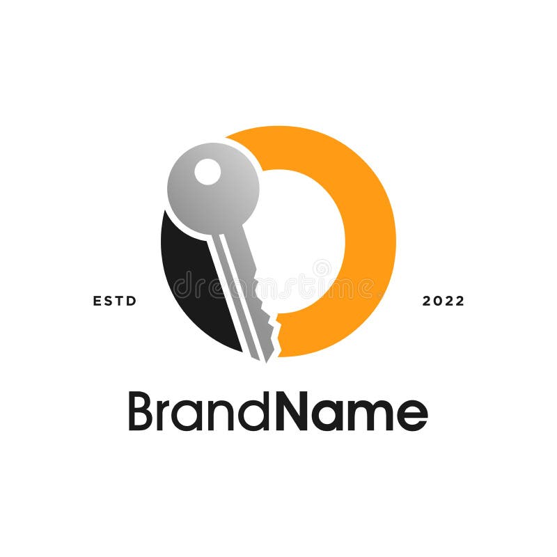 Modern Initial O Key Logo stock vector. Illustration of protection ...