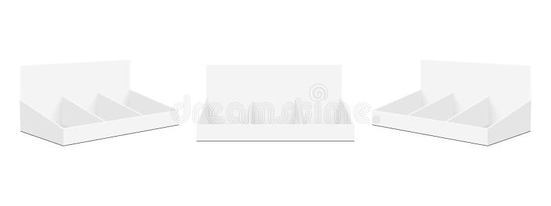 Blank Display Carton Counters Set, Front and Side View Stock Vector ...