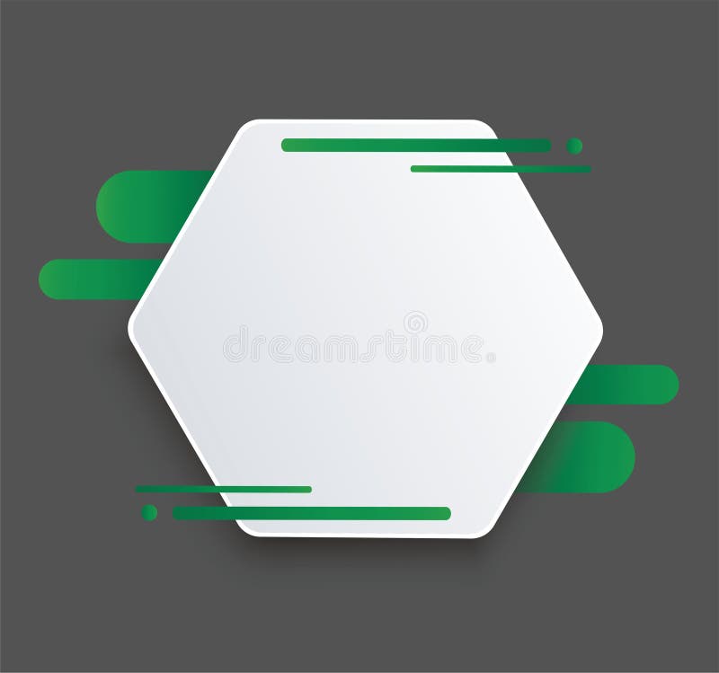 Green Hexagon Background Template Vector Stock Vector - Illustration of ...