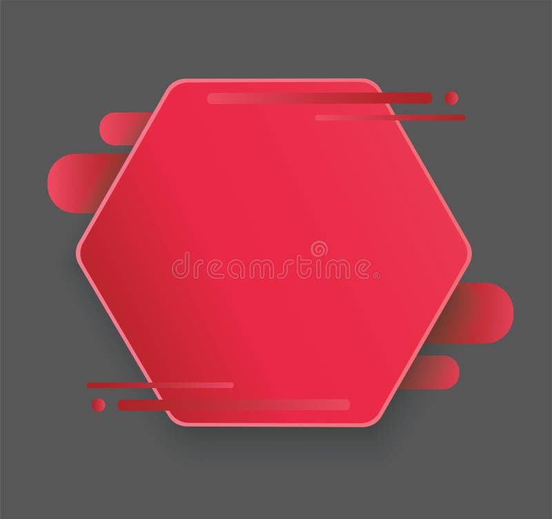 Red Hexagon Background Template Vector Illustration Stock Vector ...