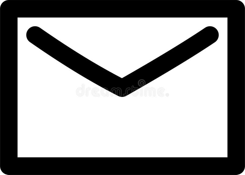 Icon Illustration of MAIL Icon Outline on Transparent Background. Stock ...