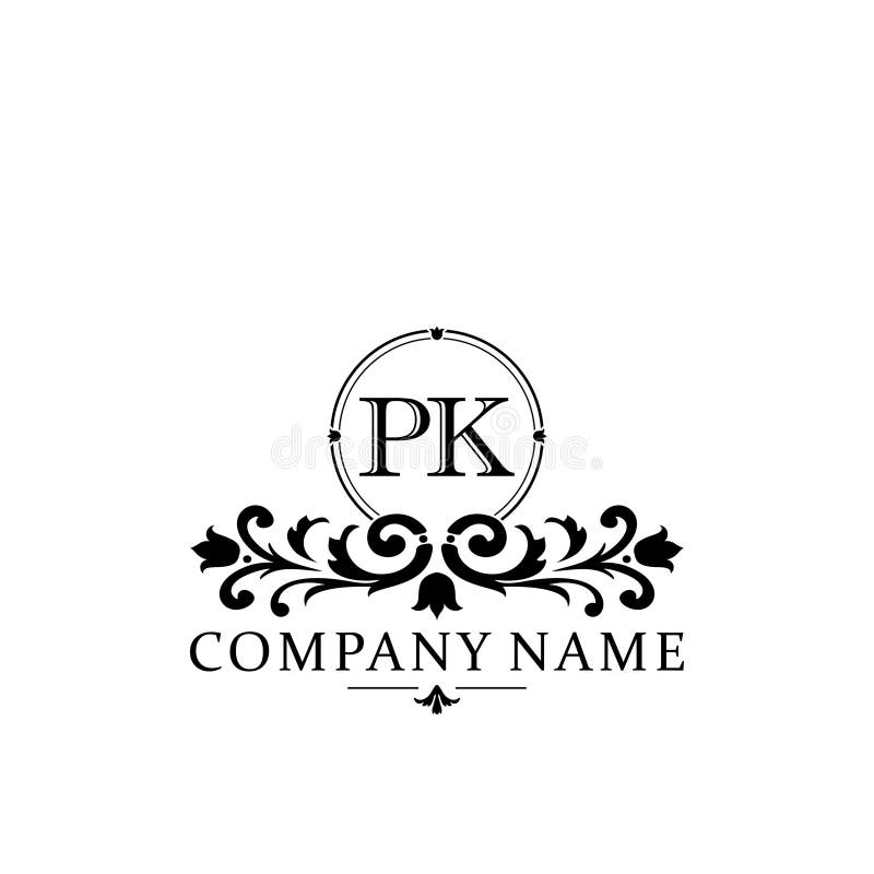Letter Initial PK with Luxury Template. Luxury Gold Vector Logo Design ...