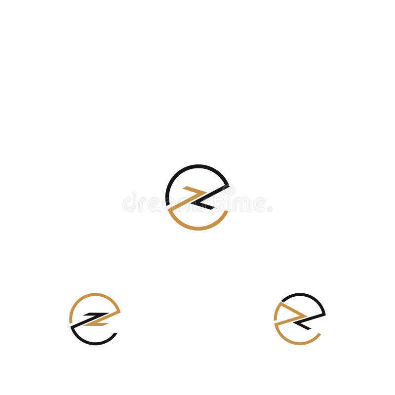 Alphabet Initials Logo EZ, ZE, E and Z Stock Vector - Illustration of ...