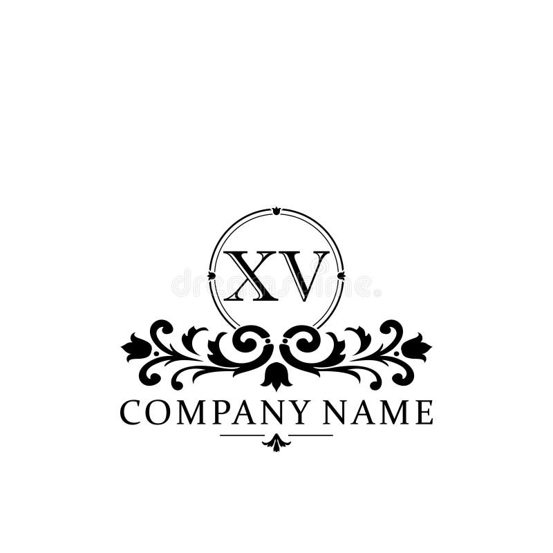 Letter Initial XV with Luxury Template. Luxury Gold Vector Logo Design ...