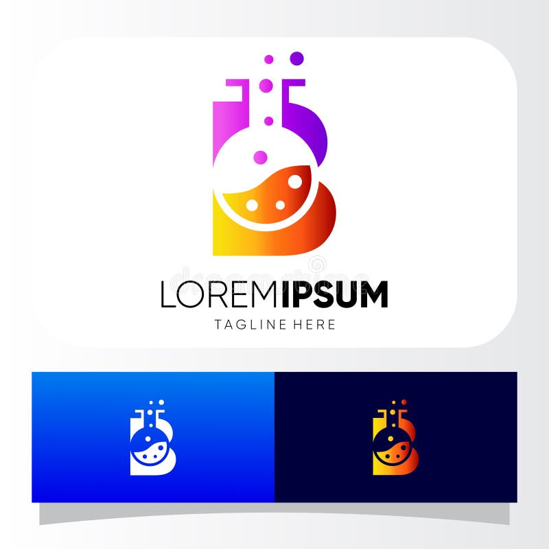 Letter B Lab Logo Design Vector Icon Graphic Stock Vector ...