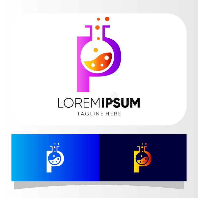 Letter P Lab Logo Design Vector Icon Graphic Stock Vector ...