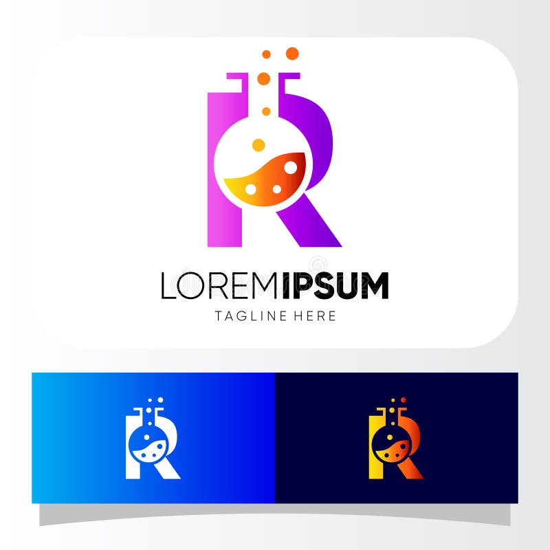 Letter R Lab Logo Design Vector Icon Graphic Stock Vector ...