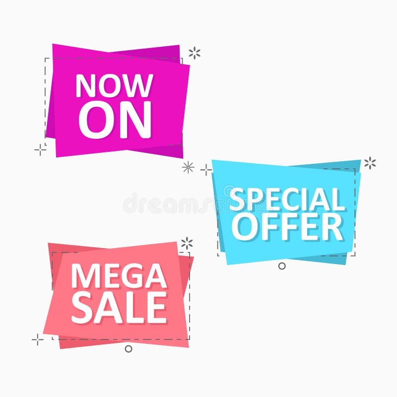 Modern Flat Set of Sale Tags and Price Labels for Promotion Stock ...