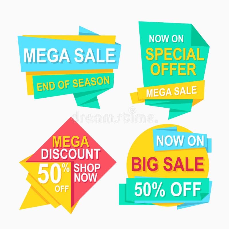 Abstract Modern Set of Vector Stickers and Label Price Tag Promotion ...