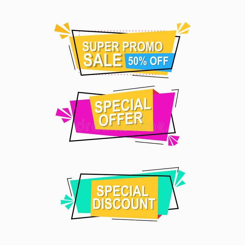 Modern Abstract Label Sticker and Price Tag for Promotion and ...